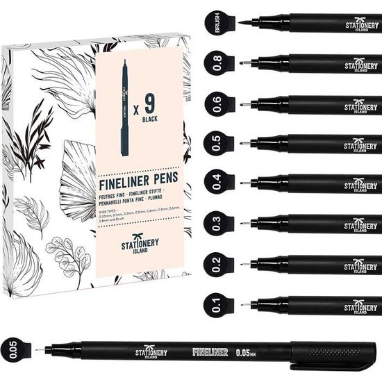 Set de Feutres Fins – Pour Dessin, Bullet Journal & Prise de Notes ...