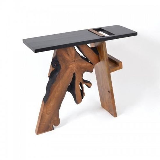 Console en teck 90 cm SEMINYAK - Cdiscount Maison