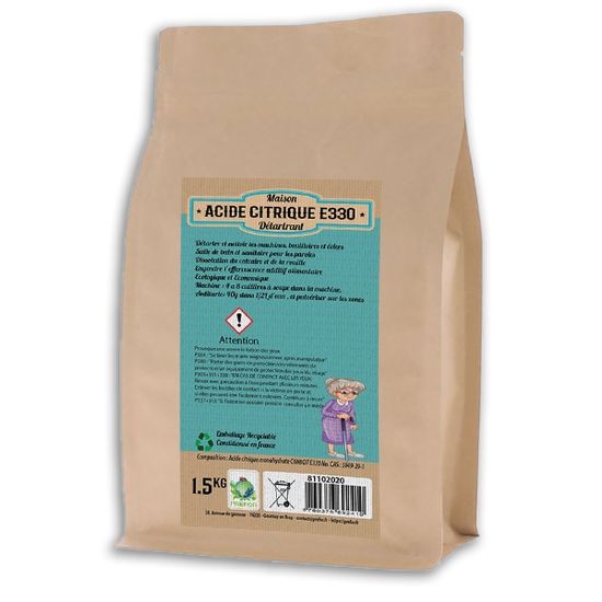 Acide citrique Doypack 1.3L 1.5kg - Cdiscount Au quotidien