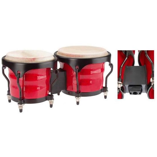 STAGG Bongos Bois Vernis 7,5"-6,5" Standard Rouge - Cdiscount ...
