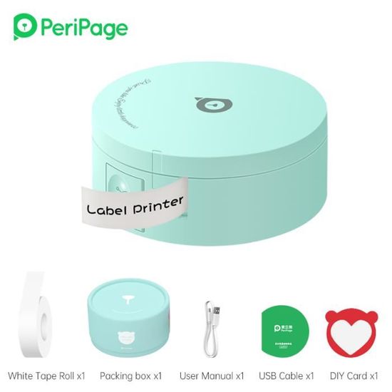 Imprimante Photo Thermique - PeriPage - L1 Green - A3 - Sans Encre - Connectivité Bluetooth ...