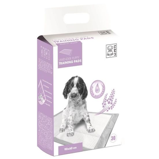 M-PETS Tapis d'apprentissage Lavender - 30 pièces - 90x60cm - Pour ...