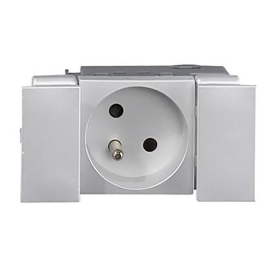Prise 2P+T appareillage 45 Logix à connexion auto livrée avec 2 ...
