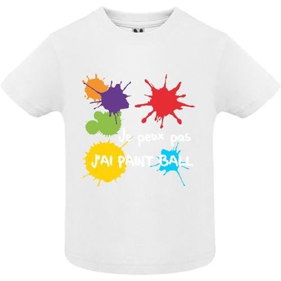 T-Shirt premium - Manche Courte - Bébé Garçon - blanc - JE PEUX PAS JAI ...