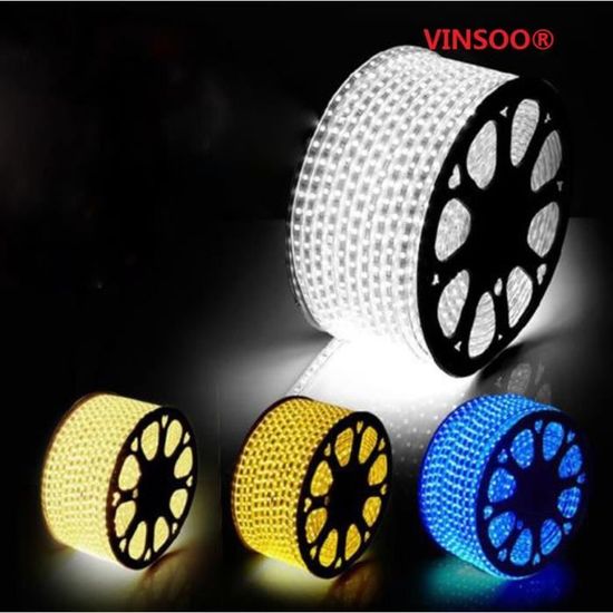 VINSOO®25m bleu SMD 5050 AC 220V conduit bande souple de lumière 60LEDs ...