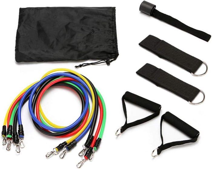 Élastique Musculation SetCombinaison multifonctionnelle 11 pièces Bande ...
