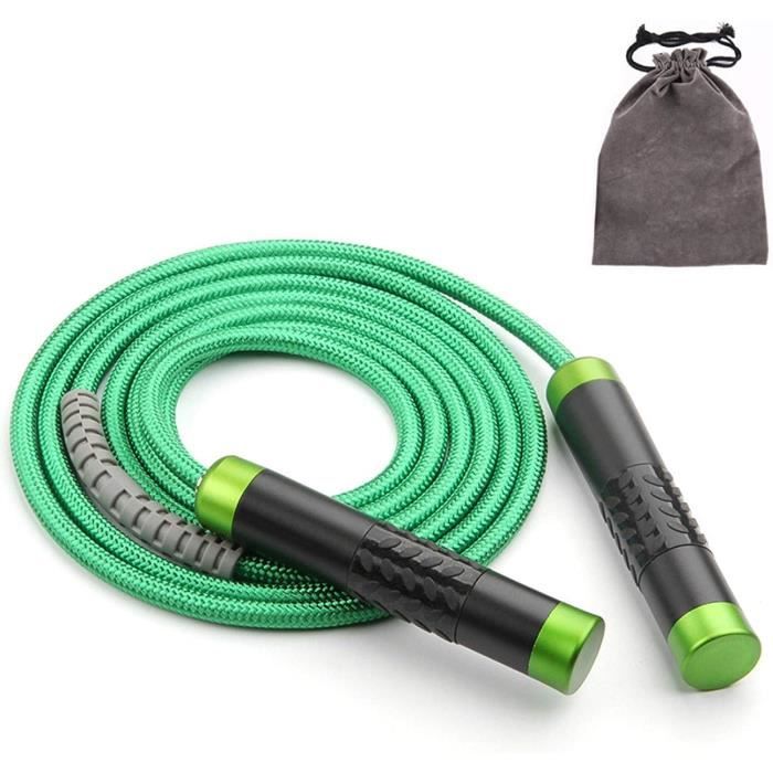 Corde À Sauter Lourde Réglable Lestée À Sauter À Billes Poignée En ...