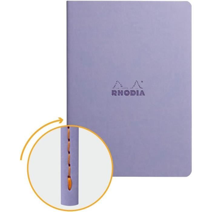 116409C Carnet Souple Piqûre Textile Iris - A5 - Ligné 64 Pages ...