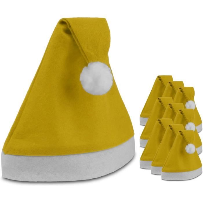 Lot De 10 Bonnets De Noël Avec Enveloppe Et Pompon[H548] - Cdiscount ...