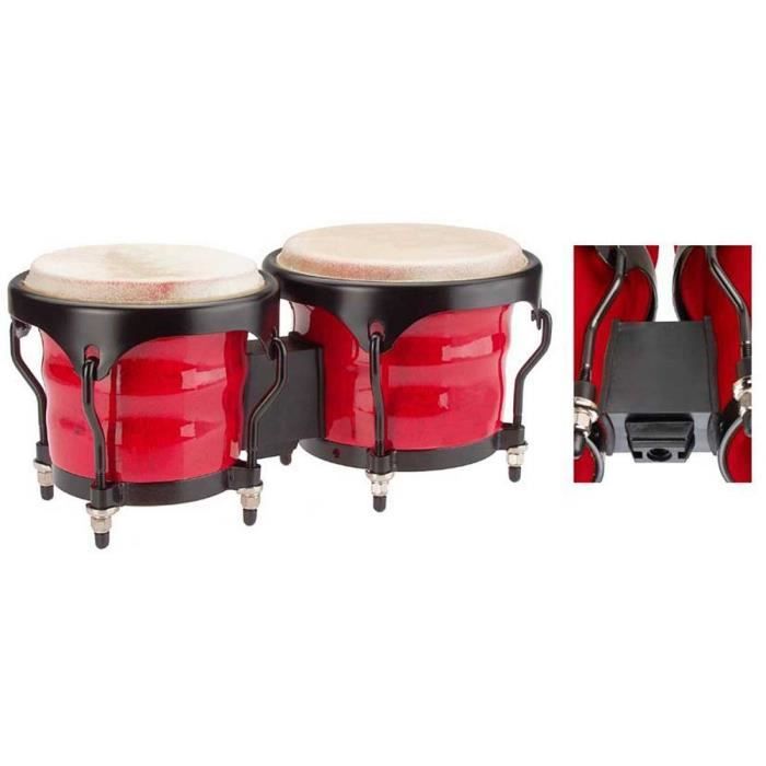 STAGG Bongos Bois Vernis 7,5"-6,5" Standard Rouge - Cdiscount ...