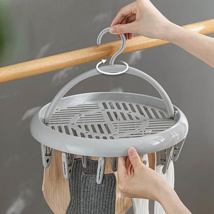 Cintre Rond Avec Clips Cintre Rond En Plastique Pour Vêtements, Support ...