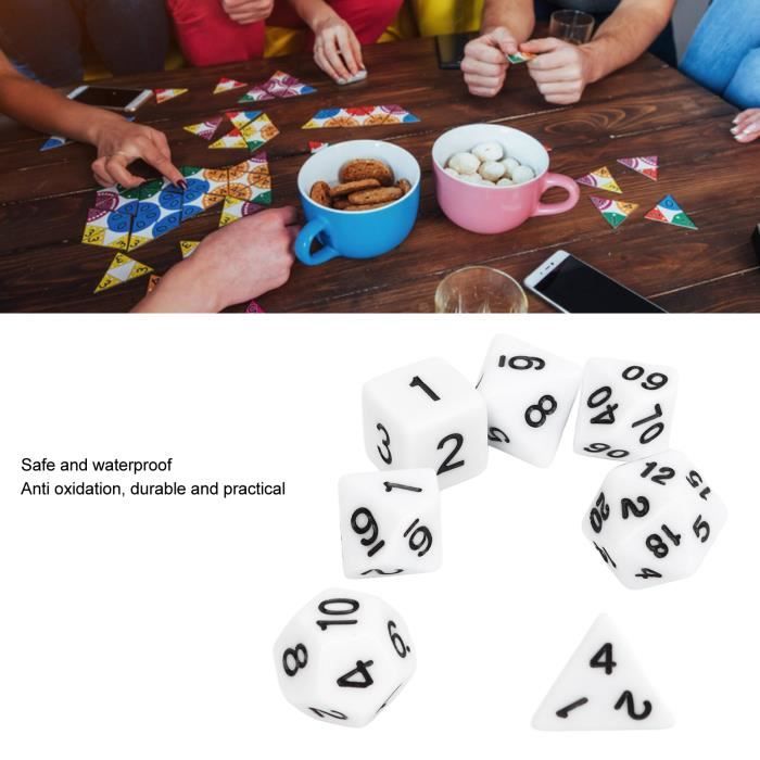 ESTINK Dés polyédriques de jeu 21 pièces multi-faces jeu de dés étanche ...
