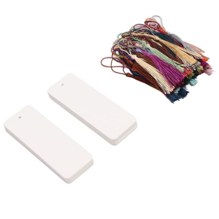 Fdit signets en papier cartonné 80 Ensembles de Signets Vierges ...