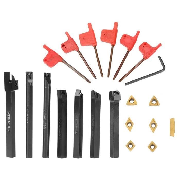 LAN Outil De Tournage Lathe Turning Tool,7Pcs Lathe Boring Bar Turning Tool Holder,With Wrench ...