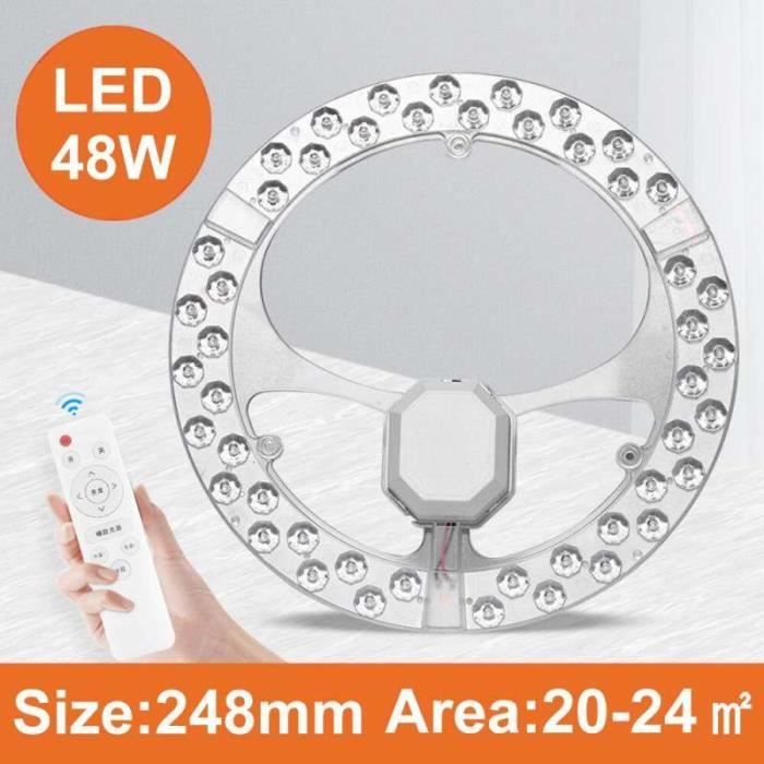 PLAFONNIER,48w Dimmable Tri-color Light Panneau LED à intensité variable avec télécommande ...