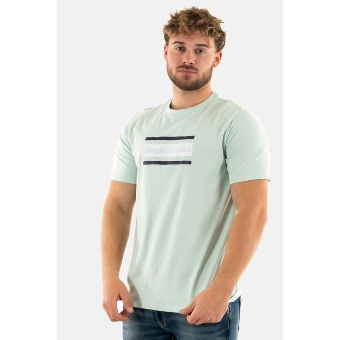Tee shirt homme - SERGIO TACCHINI - Lared 887-ssp/nav - Vert - Manches ...