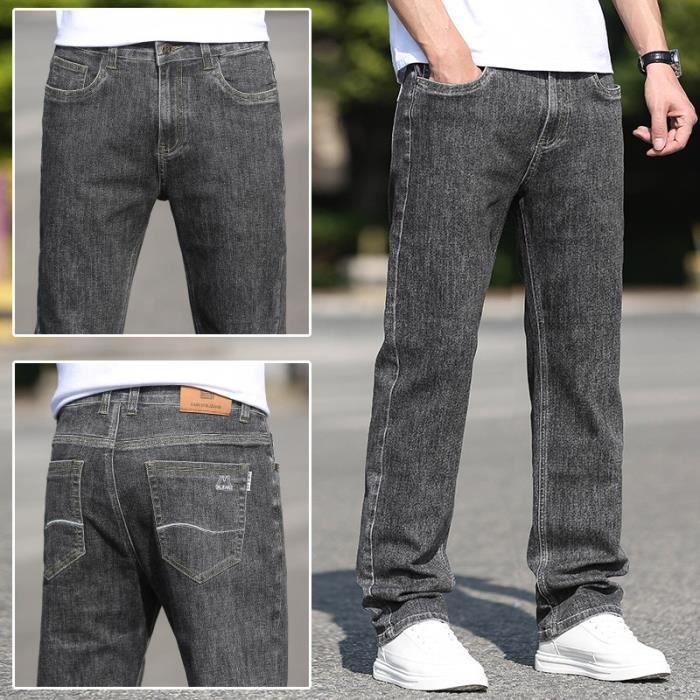 Jean homme - AIEVIS - Coupe droite - Extensible - Casual Denim ...