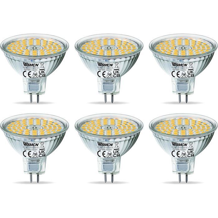 Mr16 Led 12v Gu5 3 Blanc Chaud 5w Ampoule Equivalent à 35w Halogène