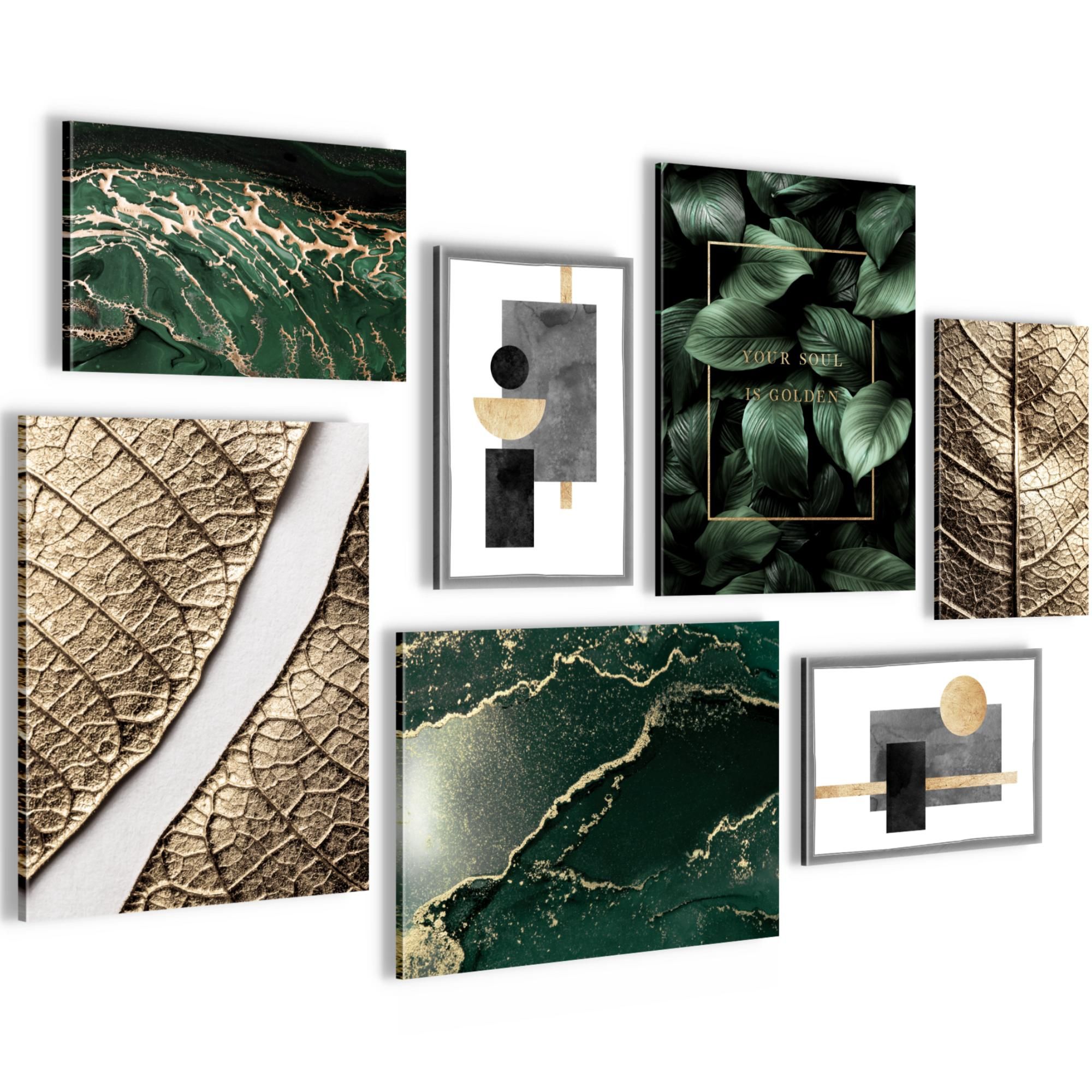Novart Tableau Décoration MuraleAbstrait N006971a | 7 Tableaux 30x40 ...