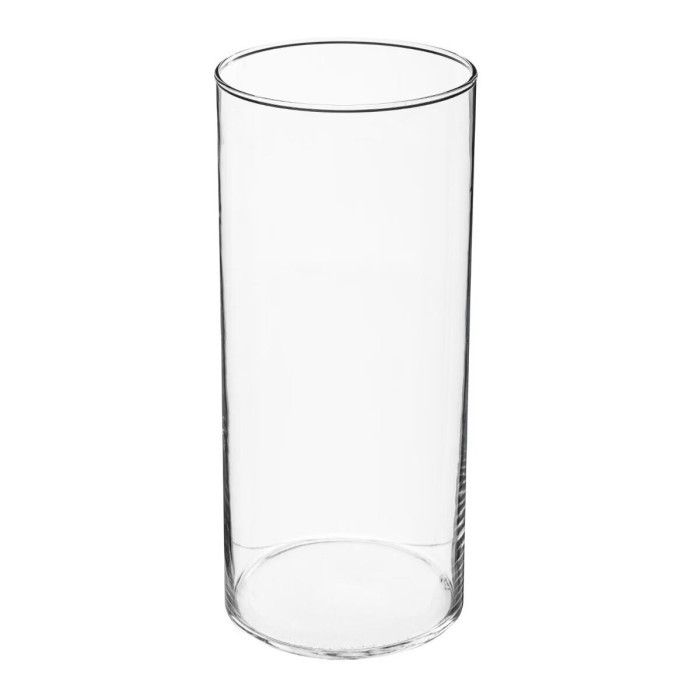 Vase Cylindrique en Verre 30cm Transparent - Cdiscount Maison