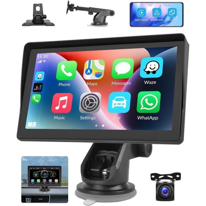Wireless Carplay & Android Auto Avec Caméra De Recul, Portable ...