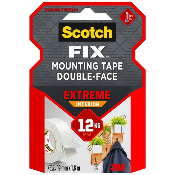 Ruban adhésif double-face 3M SCOTCH - 1,5 m x 19 mm - Extrême ...