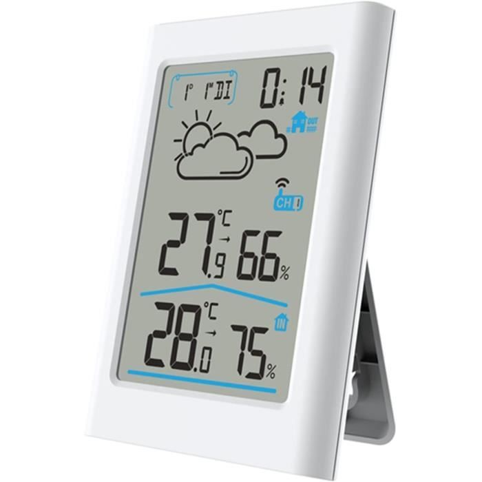 Station Météo Sans Fil Avec Capteur Extérieur, Station Météo Intérieur Extérieur, Station Météo ...