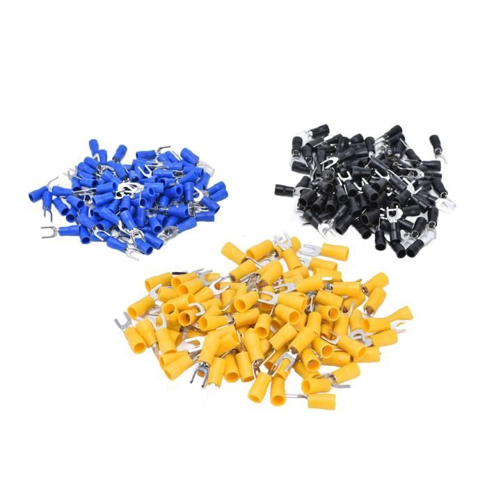 Bornes à sertir isolées électriques Bornes à fourche isolées, 300 pièces, connecteur de fil de ...