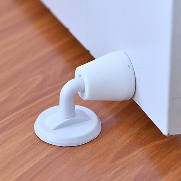 CALE-PORTE,White 1--Butoir de porte mural en Silicone, silencieux, sans ...