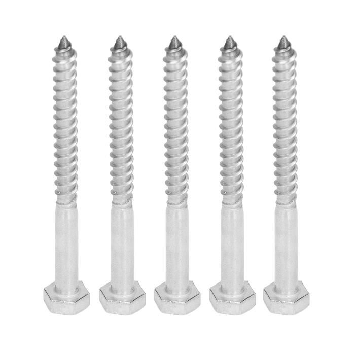 ZJCHAO Vis à bois à tête hexagonale en acier inoxydable 304, résistante ...