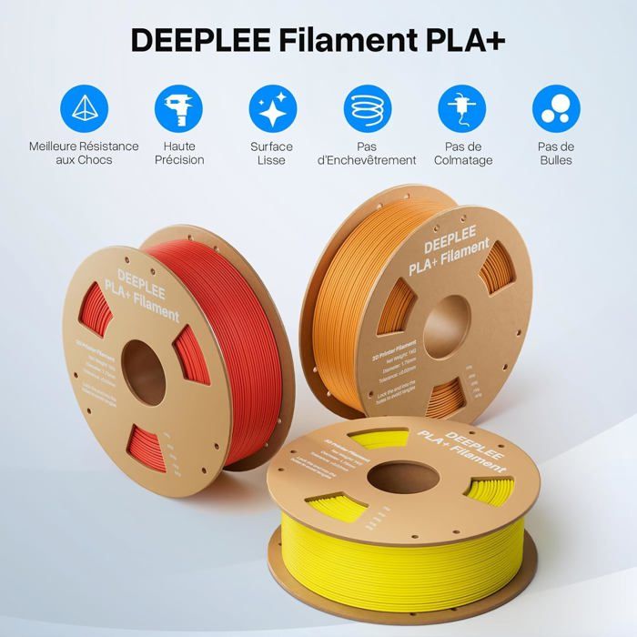 Filament PLA+ Brun 2kg de 1.75 mm Filament PLA Plus avec Précision de ...