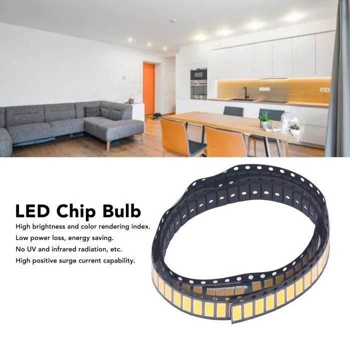 Puce LED - DIOCHE - 7030 - 200 pièces - 1W - 6V - Blanc chaud ...