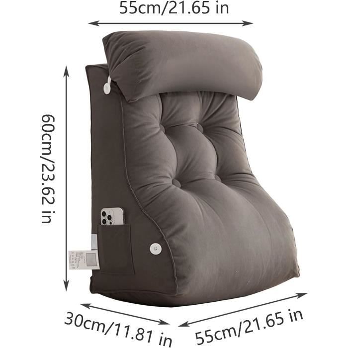 Coussin De Lecture,Coussin De Dossier Triangulaire,Coussin Support Lombaire Avec Traversin ...