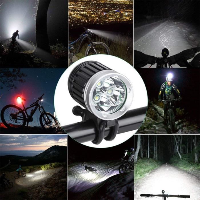 Lampe puissant éclairage vélo VTT phare vélo LED rechargeable ...