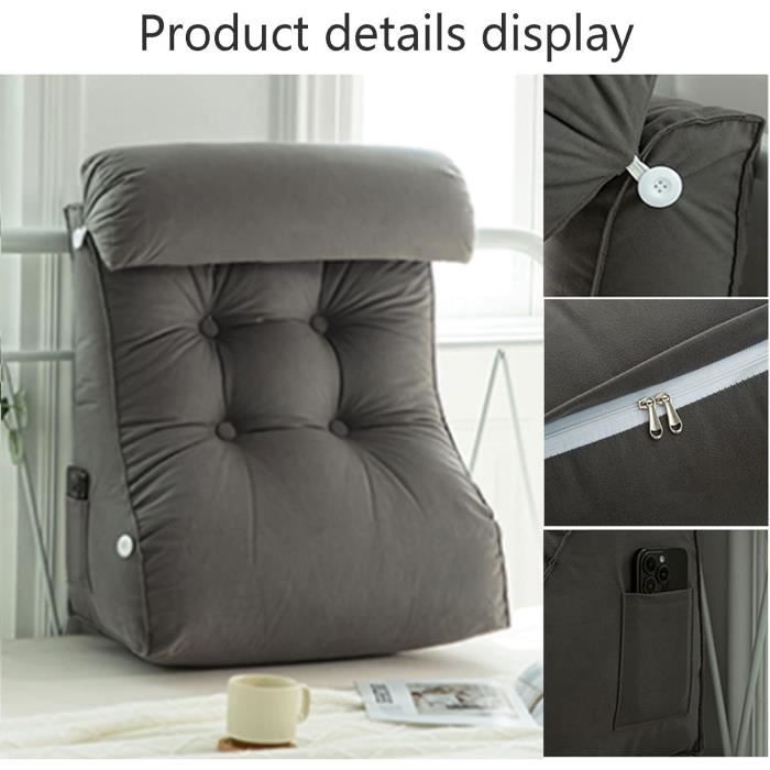 Coussin De Lecture,Coussin De Dossier Triangulaire,Coussin Support Lombaire Avec Traversin ...