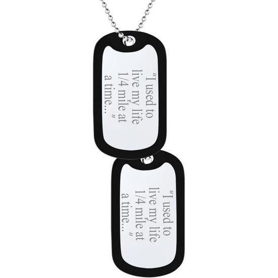 Collier Plaque Militaire Armé Français Personnalisable Pendentif Identi ...