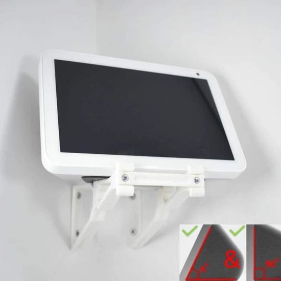 Echo Show - Support mural d'angle mural inclinable réglable - 8 angles ...