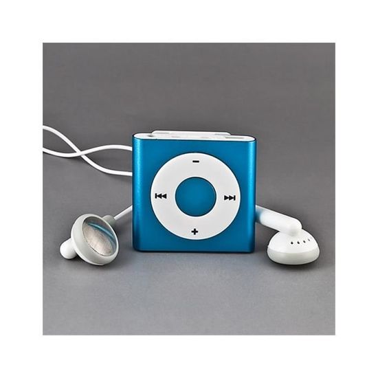 Lecteur MP3 clip 8 places sans écran - VINSIC - Bleu - 8Go - Boutons ...