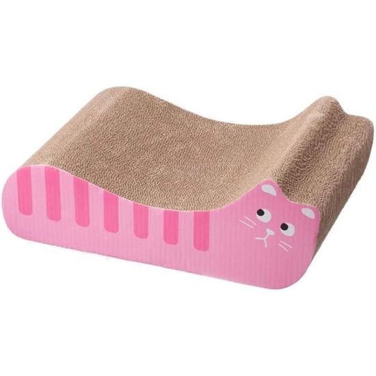 Griffoir Griffoir pour Chat Papier ondulé Chat Mignon Scratcher à ...