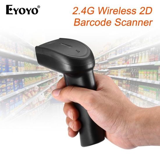 Eyoyo 1D 2D QR Bluetooth Scanner de Code à Barres Portable, 3 en 1 ...