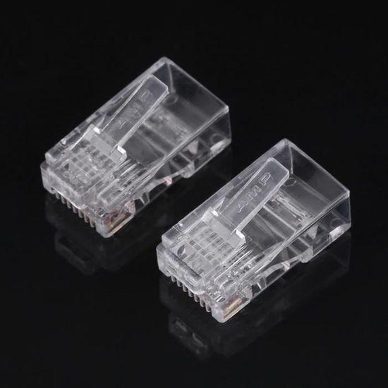 VINGVO Tête de câble 100 PCS / LOT Cat5 Cat5e Connecteur Internet ...