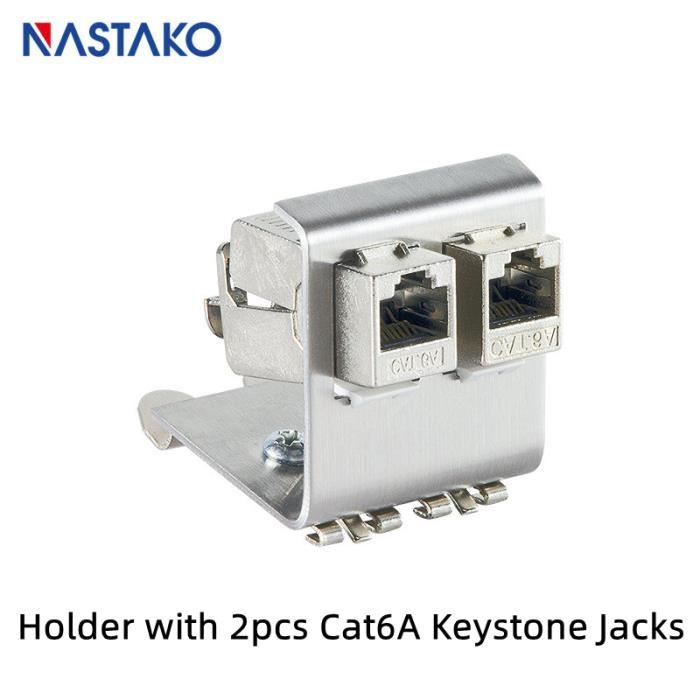 Holder avec des prises 2x - support de prise RJ45 à 1 Port pour Rail ...