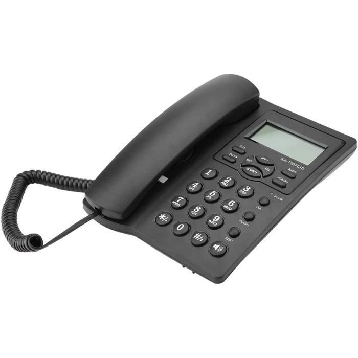Téléphone Fixe Filaire, Téléphone De Bureau Avec Répondeur Et Identification De L'Appelant ...
