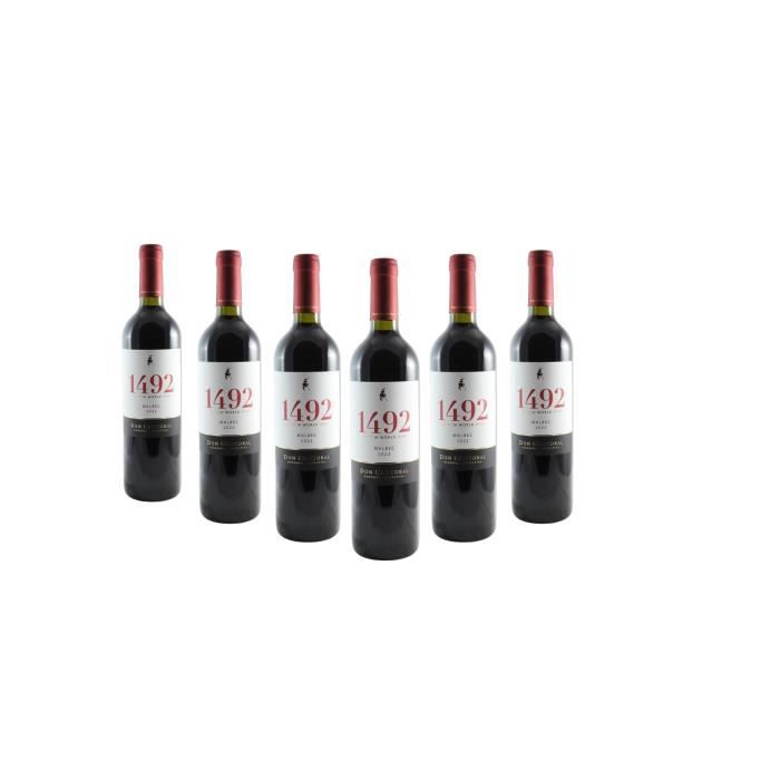 Argentine Mendoza Malbec 1492 Rouge 2022 - Lot de 6x75cl - Don ...