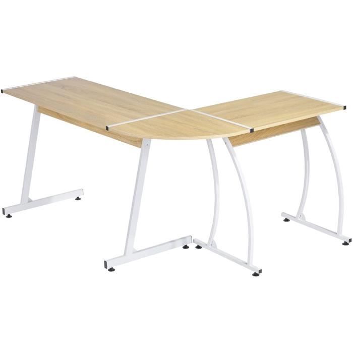 Bureau d'angle pour ordinateur en forme de L, bureau à domicile ...