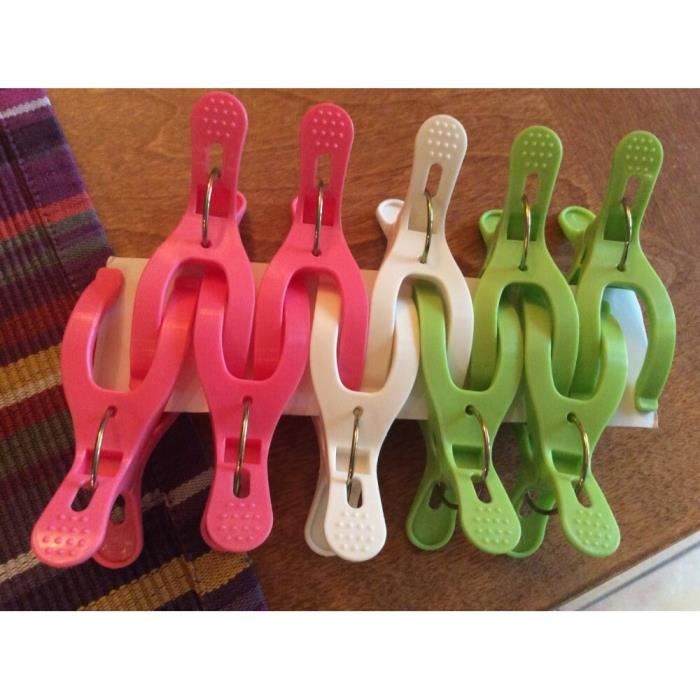 Pince à linge,Pinces à linge à Double Clip, 10 pièces, épingles ...