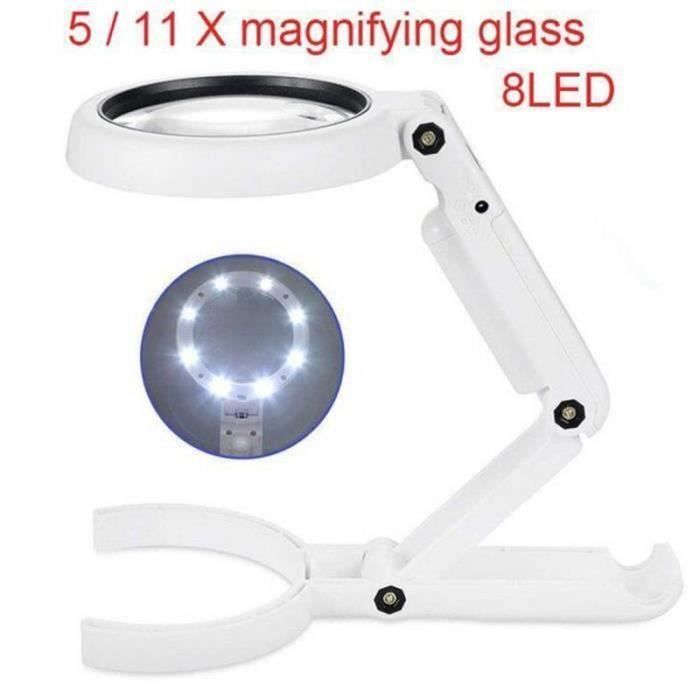 Loupe Double Usage Table Lampe Stand Non Glissant CHANGM - 5x/11x - 8 ...
