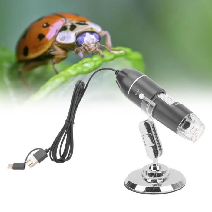 Microscope USB Numérique EJ.LIFE - Grossissement 1600X - 8 lumières LED ...