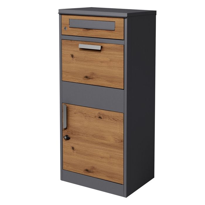 Boîte aux Lettres pour Colis - ML-DESIGN - Anthracite - Acier Galvanisé ...