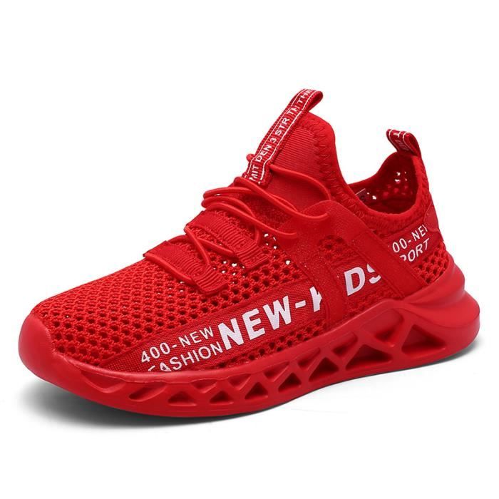 Basket Enfant Chaussures Garçon Fille Baskets Rouge - Cdiscount Chaussures